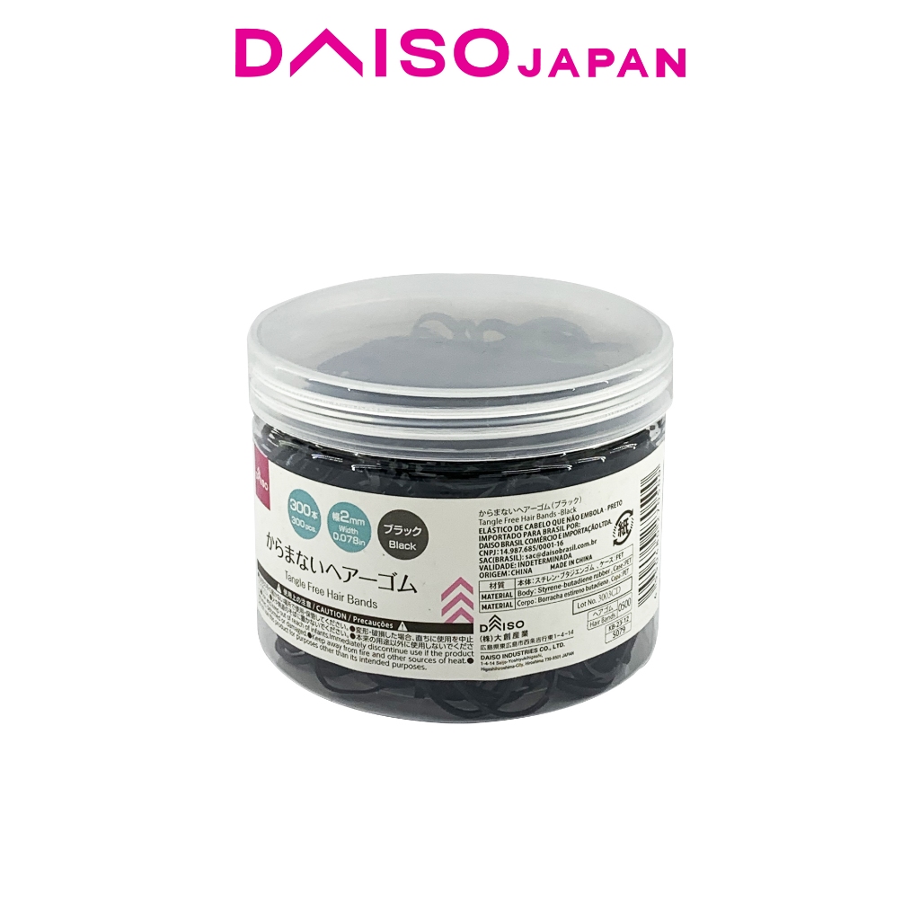Daiso Hair Elastic Ties (Black, 300 pieces) | Shopee Philippines