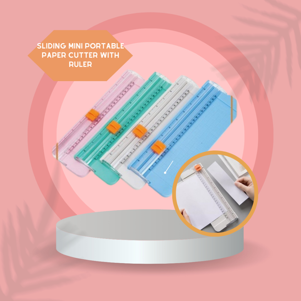 Sliding Mini Portable Paper Cutter with Ruler | Shopee Philippines