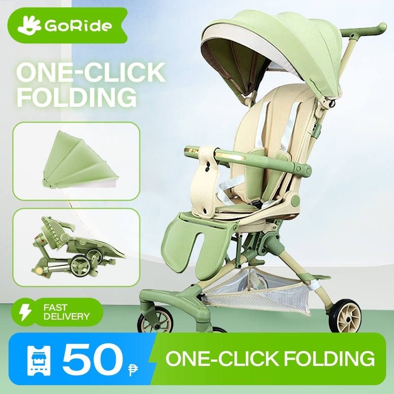 Stroller for Baby Two-way Foldable Stroller can Sit and Lie Reclinable ...