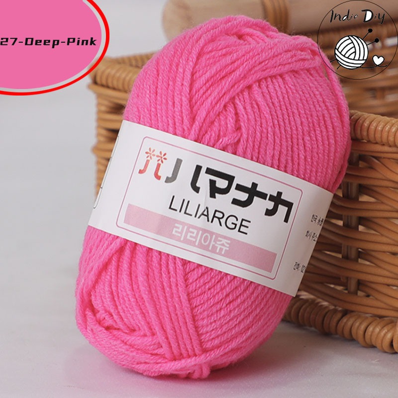 4 Plys 25g Super Soft Milk Cotton Yarn Smooth Fiber Knitting Wool ...