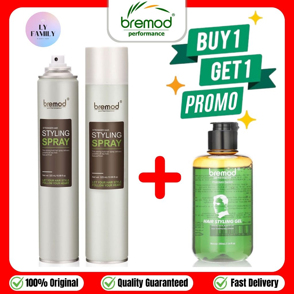 Bremod Hair Spraynet Strong Hold Salon or Daily Use Styling Dressing ...