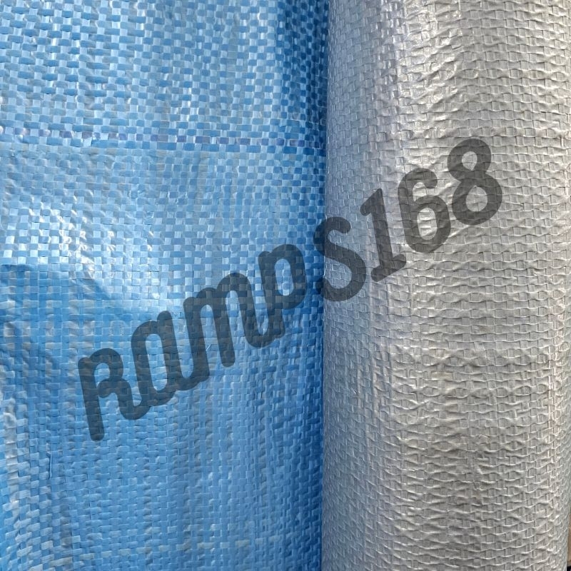Sakolin Laminated Stripe Blue Orange 8FT (PER METER) Waterproof Sack ...