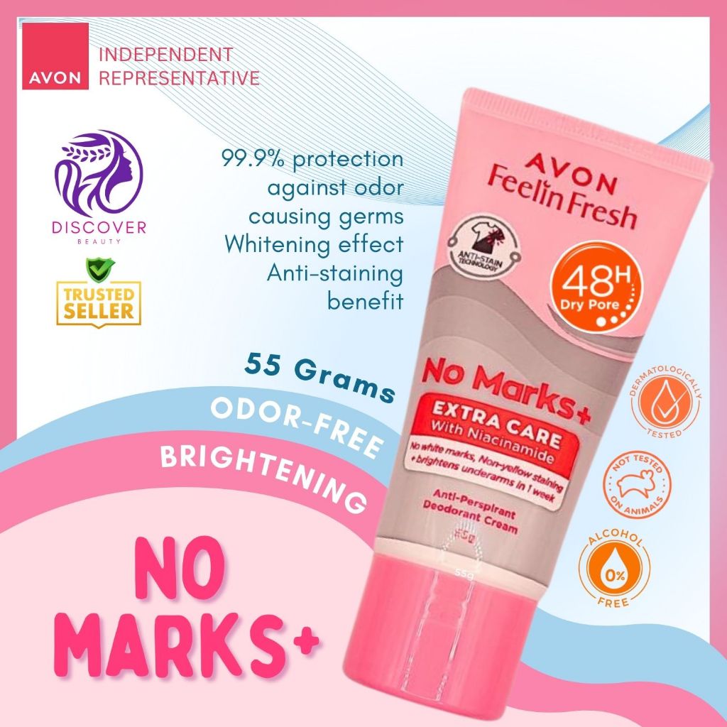 Avon Feelin Fresh NO MARKS+ Quelch 55g | Shopee Philippines