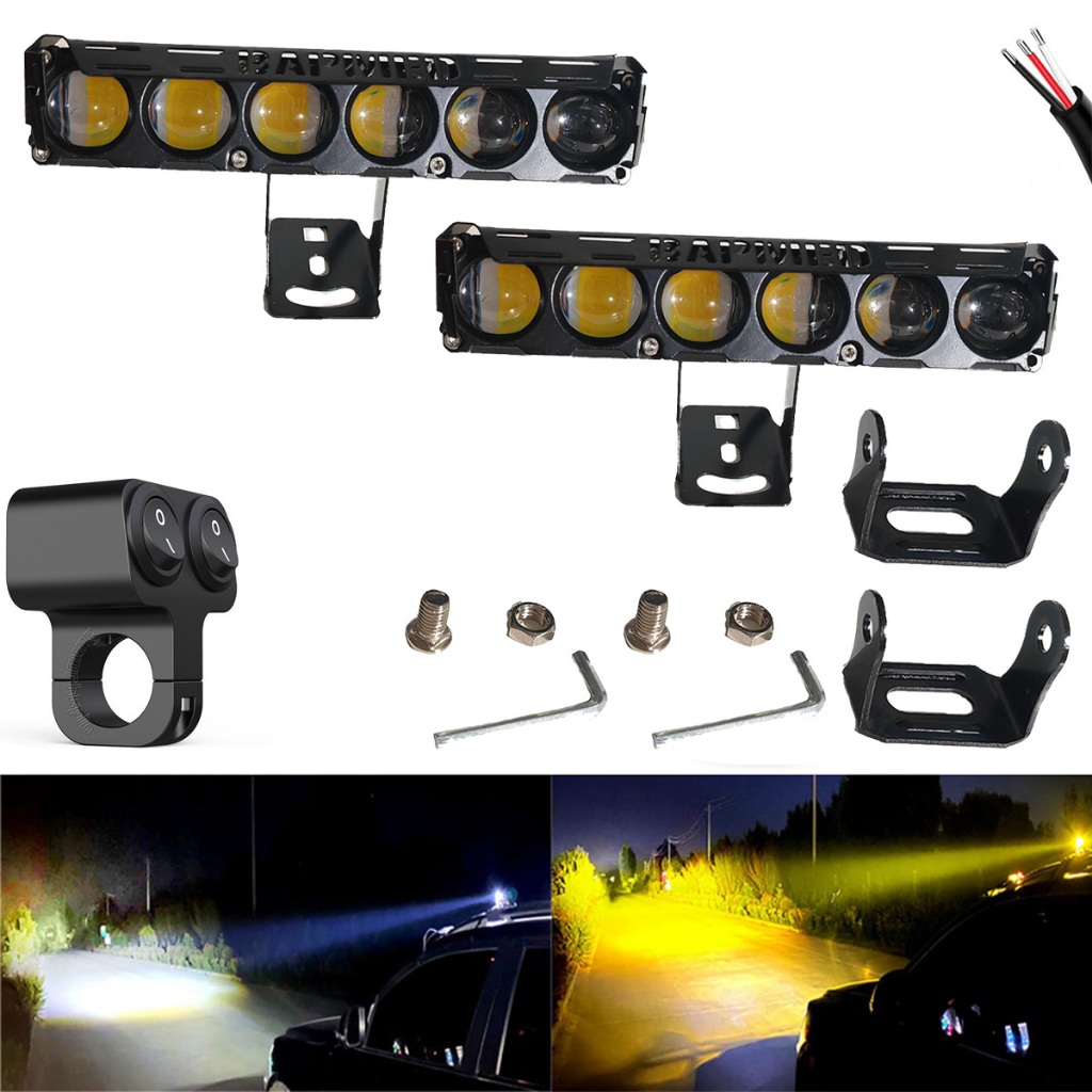 2PCS 6-bulb Laser Shooting Lights mini driving light Full Set Projector ...