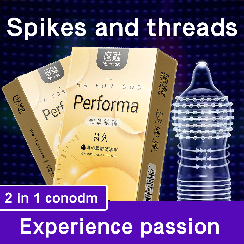 Discreet Delivery Spikes And Threads Condom Ultra Thin 1box 10pcs Dom For Men Durex Trust