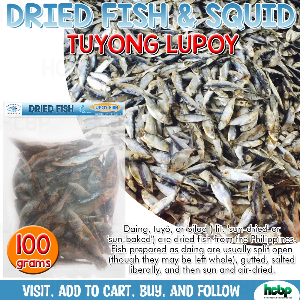 Dried Fish LUPOY Maliit na Tuyo Lupoy Isda ( 100g/200g ) Sun Dried Fish ...