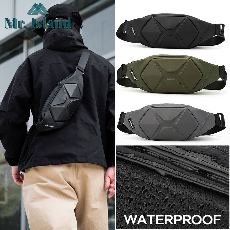American style hard shell chest bag crossbody bag men's waist bag ...