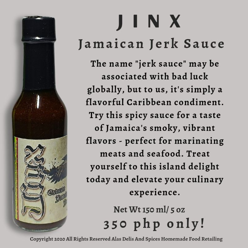 JINX Jamaican Jerk Hot Sauce ( Mild, Smoky, Savory) | Shopee Philippines