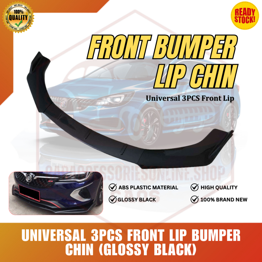 CAOS - Universal 3Pcs Car Front Lip Chin Bumper Body Kits Splitter ...