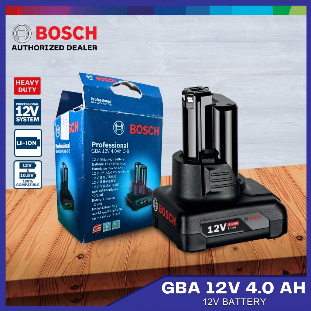 Bosch Battery GBA 12V 4.0Ah 1600A00F71 Heavy Duty HD-CORDLESS 12V Power ...