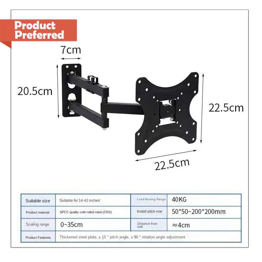expose tv wall mount bracket 32-55 inche swivel tilt monitor lcd led ...