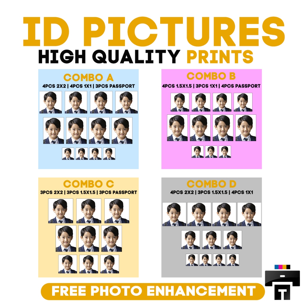 High Quality Male ID Picture Printing with Formal Attire | 1x1 | 1.5x1 ...