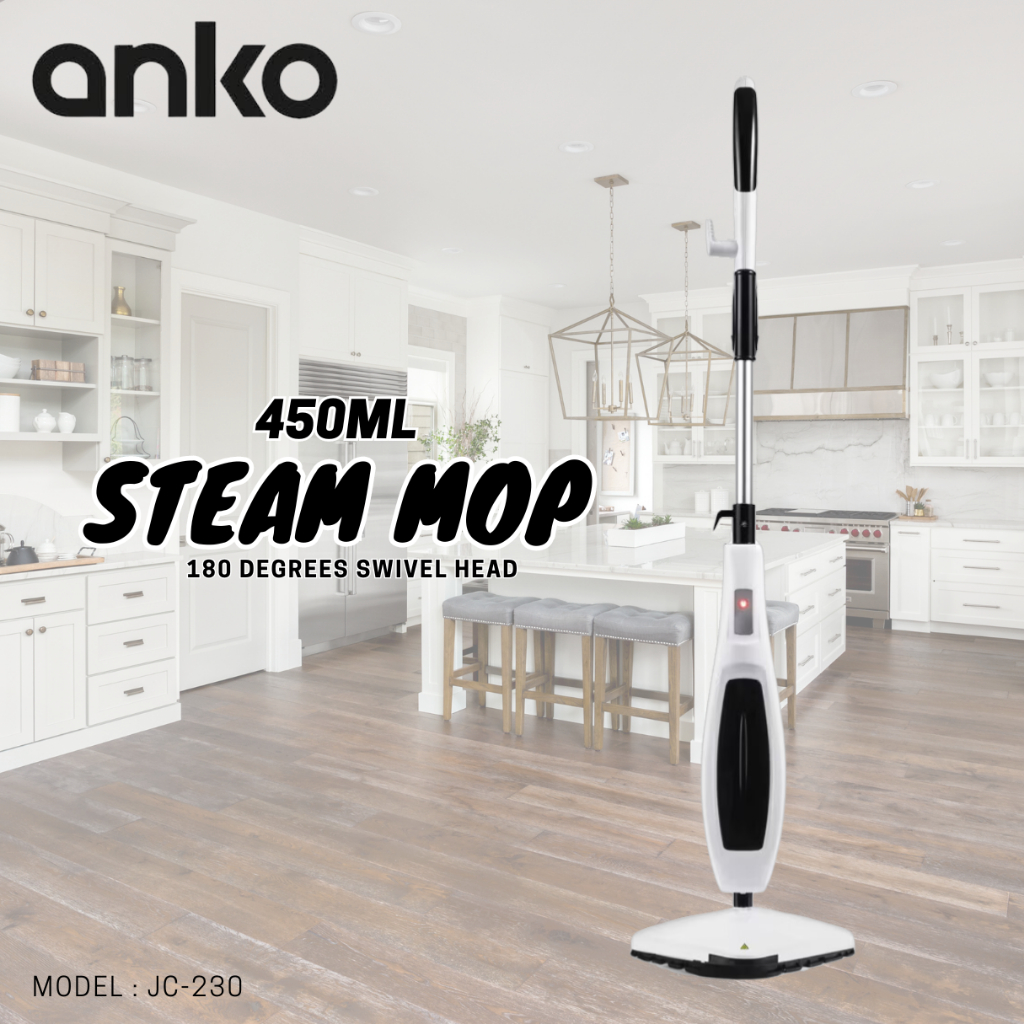 ANKO 450ml Steam Mop with 180 Degrees Swivel Head 220V for Home ...