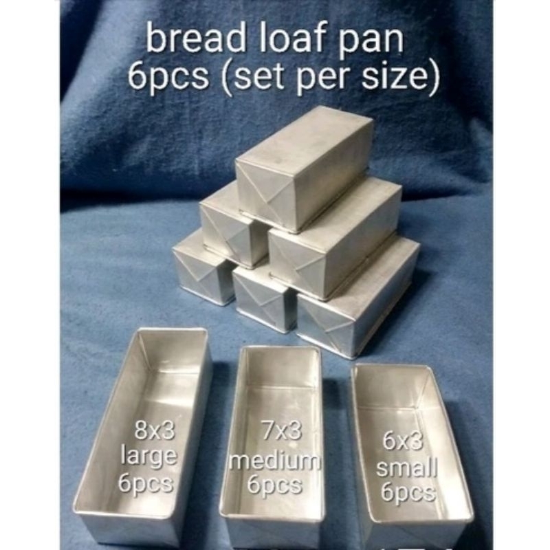 loaf pan (6pcs per sizes) loaf bread pan / loaf tray / bread cake ...