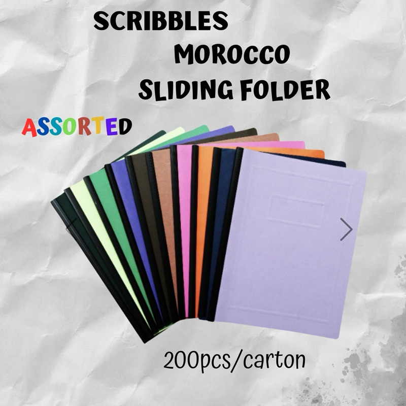 Morocco Sliding folder, 200pcs per box, Assorted colors | Shopee ...
