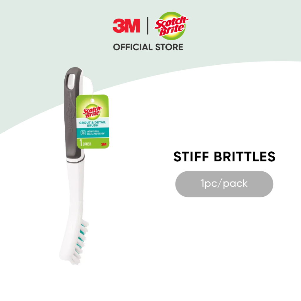 3M™ Scotch-Brite® Tile and Grout Brush, Stiff Bristles, 1 pc/pack ...