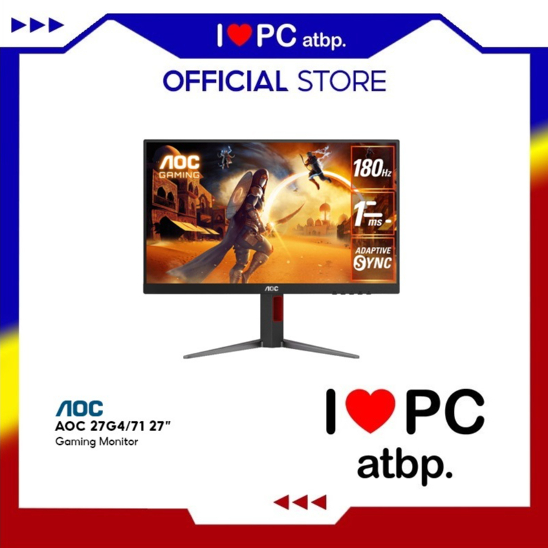 AOC 27G4/71 27” Gaming Monitor (180Hz, VA, HDMI/HDR /DP, 1ms, Wall ...