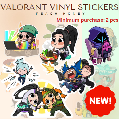 Valorant Vinyl Laminated Waterproof Scratch Proof Stickers - Sprays ...