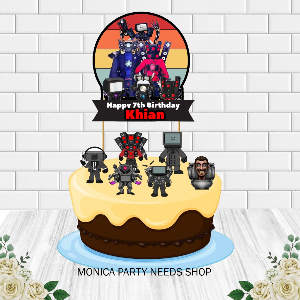 Skibidi toiler customize cake topper | Shopee Philippines