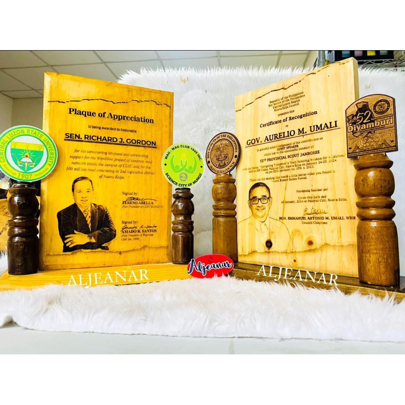 Wood Engrave Plaque - Elegant Token for Guest Speaker - Awarding ...