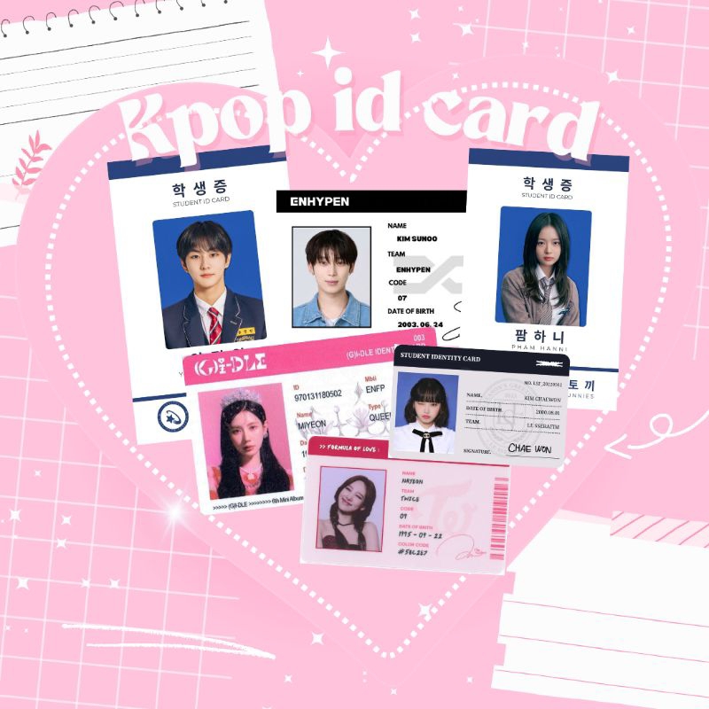 Kpop id cards ( good-quality ) ༊*·˚ | Shopee Philippines
