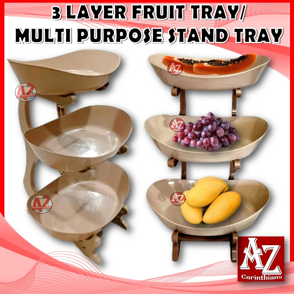 3 layer Fruit Tray, Food Organizer, multi purpose stand Tray, cake ...