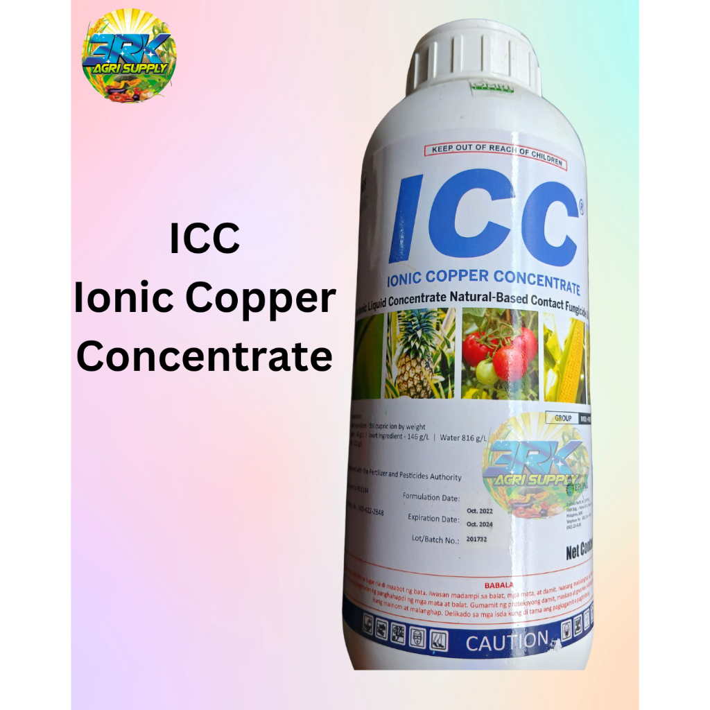 ICC Ionic Copper Concentrate Fungicide & Bactericide 1liter | Shopee ...