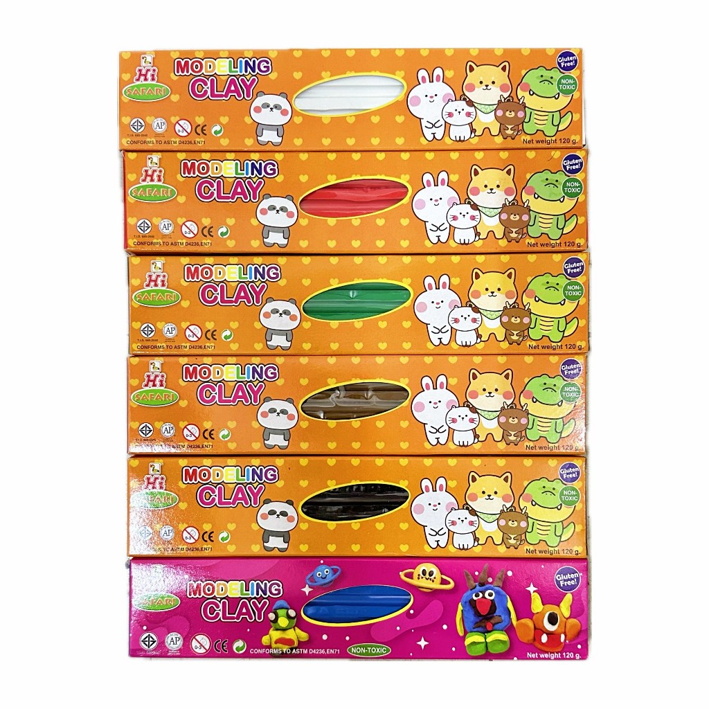 Single Color Clay by Assorted Color for Kids School & Office Supplies ...