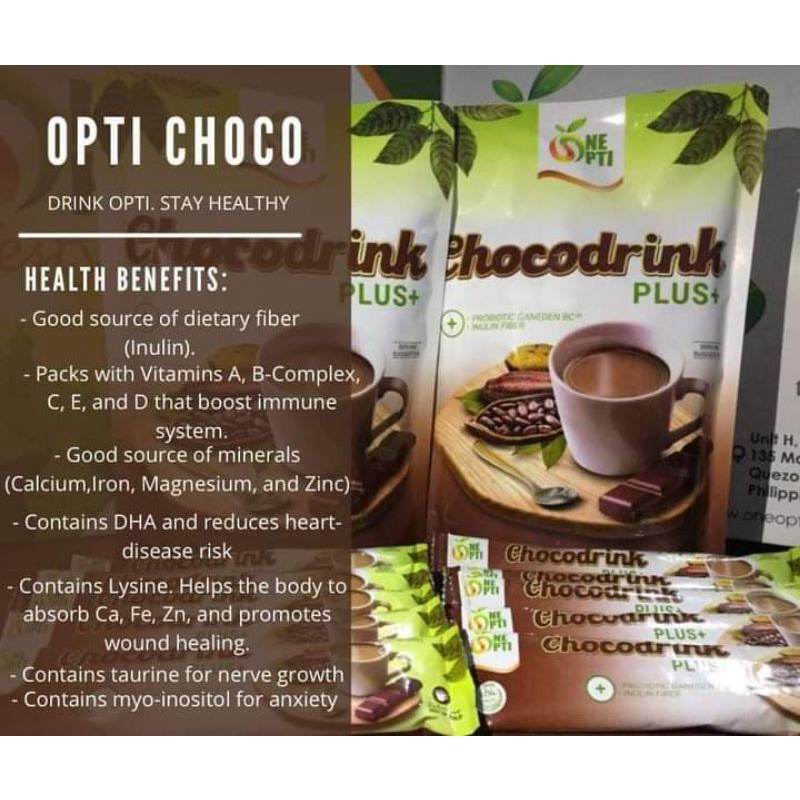 One Opti Choco Drink Plus 10 Sachets/Pack 100% Authentic | Shopee ...