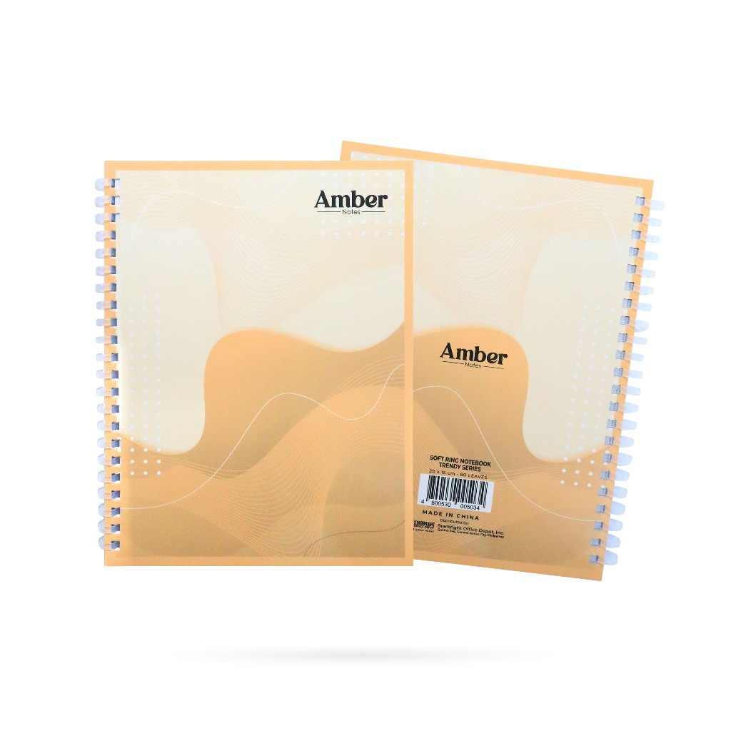 AMBER NOTES Soft Ring Notebook Trendy 20cm x 15cm | Shopee Philippines