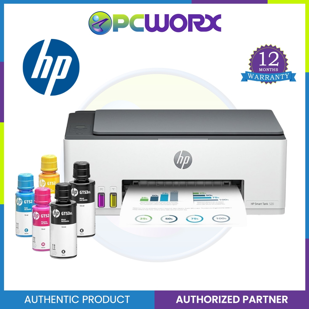 HP Smart Tank 520 3 in 1 Printer PN# 1F3W2A | HP All in one Colour ...