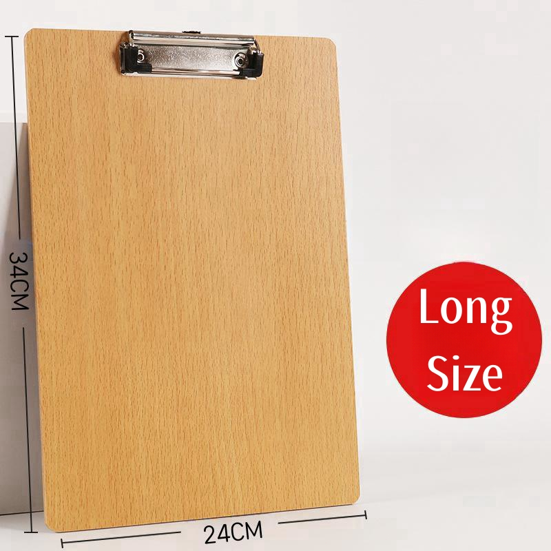 Long Vertical Clipboard Long Wooden Board Clamp with Low Profile Clip ...