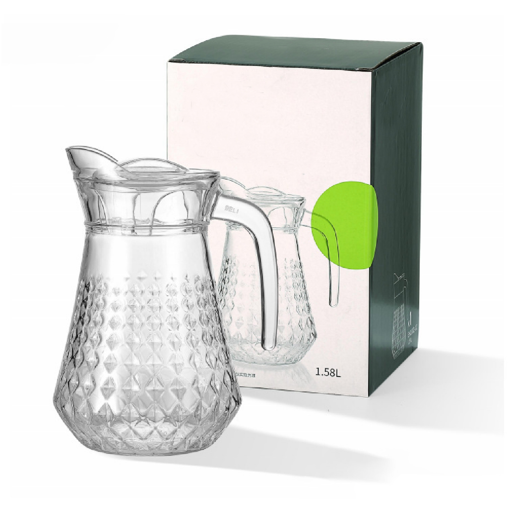 MS GLASS Pitcher white boiling kettle duck mouth pot cold kettle glass ...