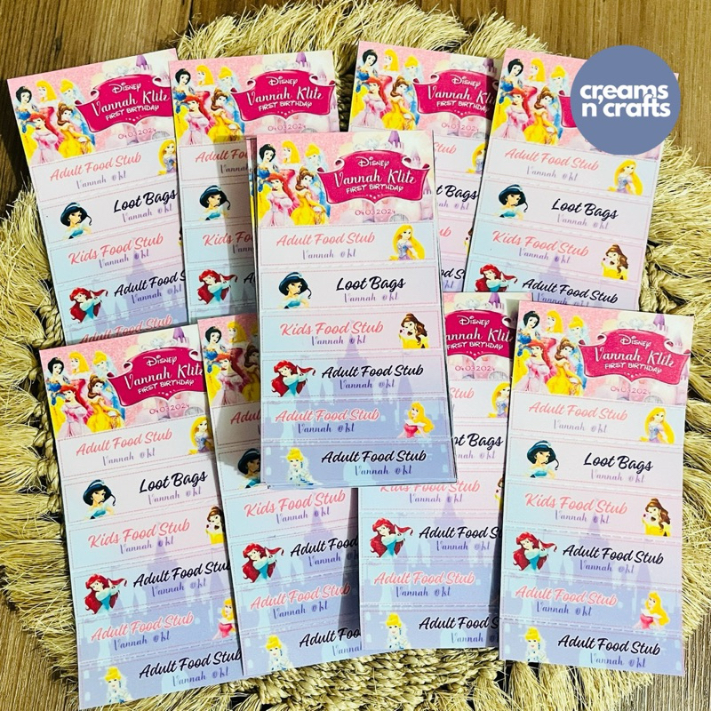 Party Food Stubs | Birthday Cart stubs | Cart Ticket | Shopee Philippines