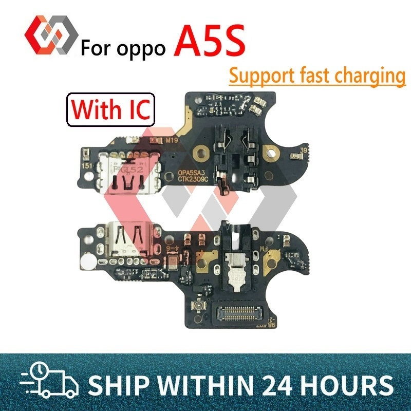 For OPPO A5s USB Charging charger port board with IC Mainboard | Shopee ...