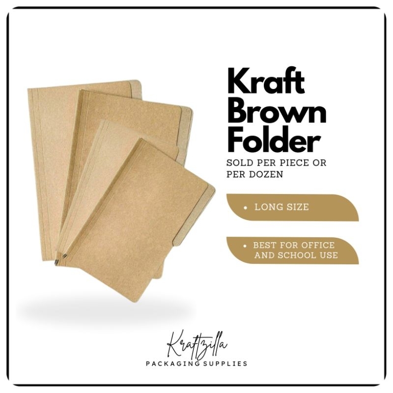 White Folder & Kraft Brown Folder Long for Office and School Use ...