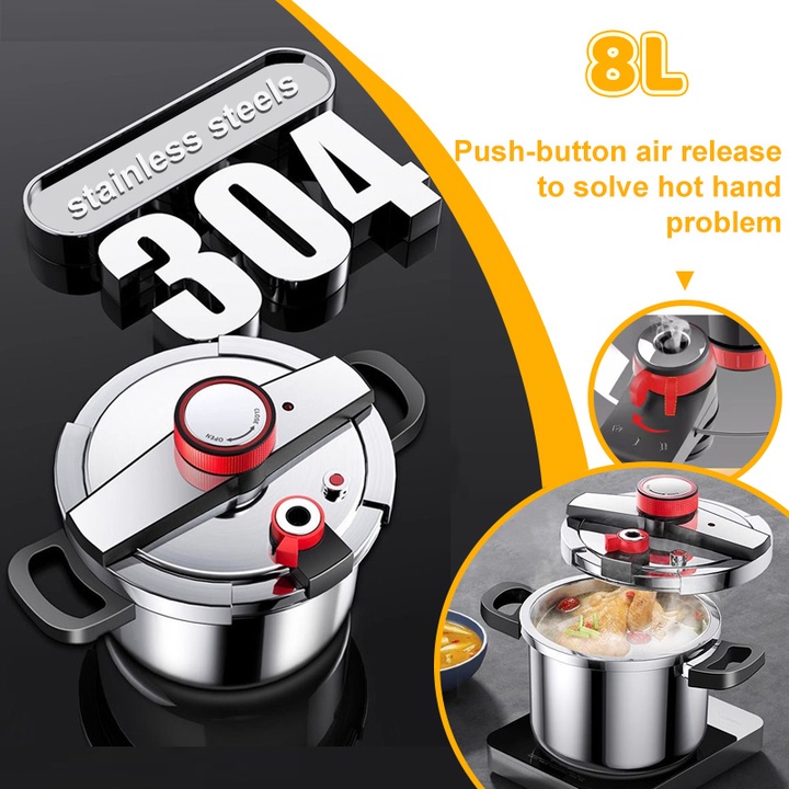 Pressure Cooker heavy duty 6L Explosion Proof Pressure Cooker Suitable ...