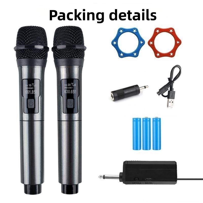 Rechargable Wireless Microphone for videoke UHF universal wireless mic ...