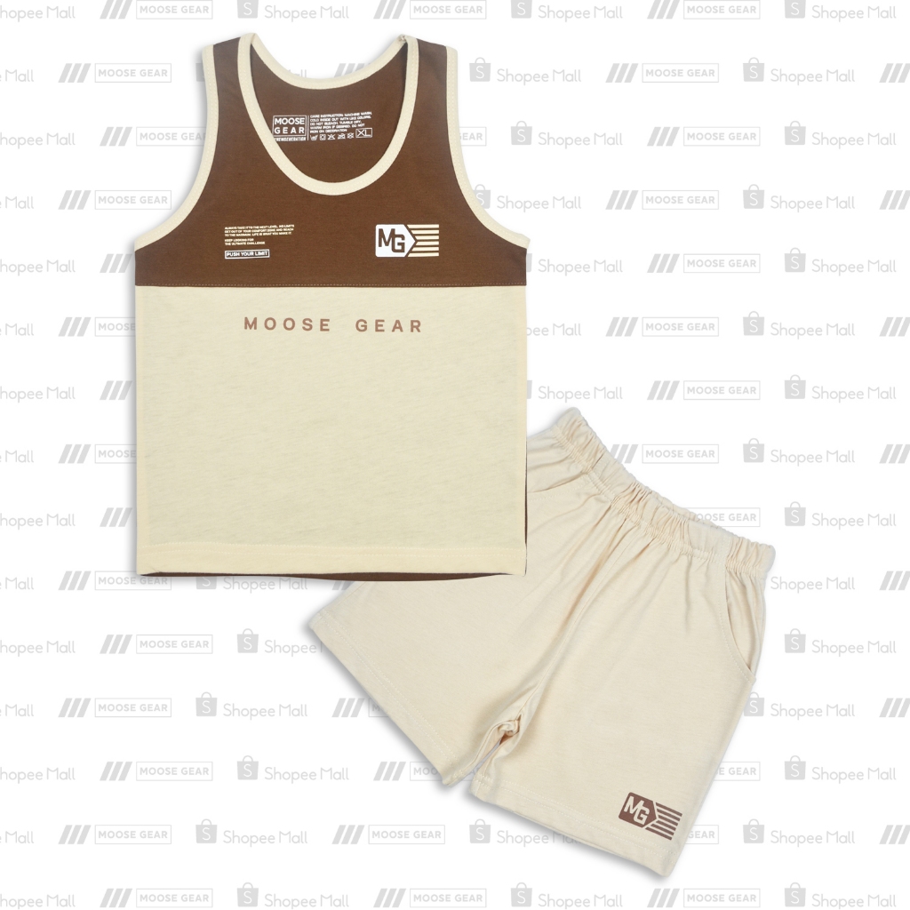 Moose Gear Dark Brown Combi Sando With Beige Short Set (SDS- 14269B IW ...