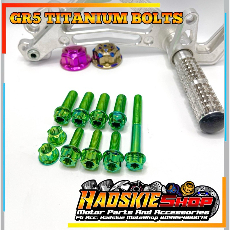 REAL TITANIUM GR5 SUZUKI RAIDER 150 CARB JRP SINGLE SHIFTER BOLTS SET ...