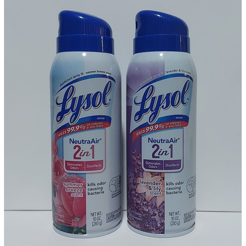 Lysol Neutra Air Disinfectant & Air Freshener Spray, 2 In 1 283g ...