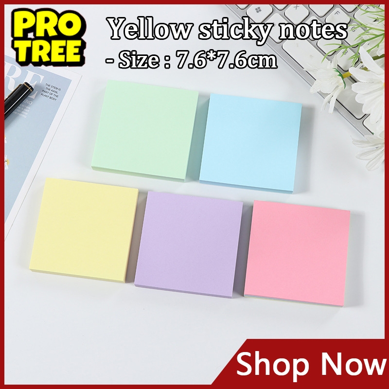 100 sheets Sticky Notes Memo Pad (7.6cm x 7.6cm) Easily to Stick for ...