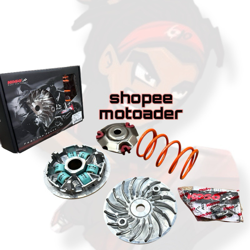 KOSO Pulley Set Honda Click 125 click 150 Pulley set Power Kit pulley ...