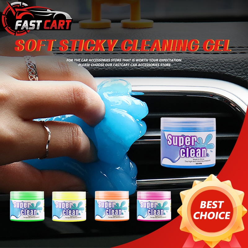 Car Cleaning Gel Slime Cup Holders Sticky Jelly Gel Dust Wiper Cleaner ...