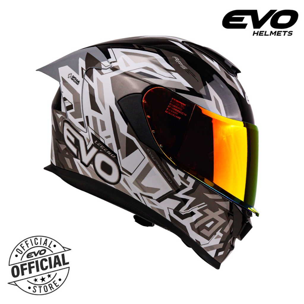 EVO GT-PRO Legend Full Face Dual Visor Helmet Motorcycle With Free ...