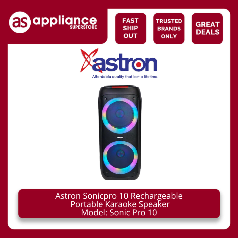 Astron Sonic Pro 10 Rechargeable Portable Karaoke Speaker | Shopee ...