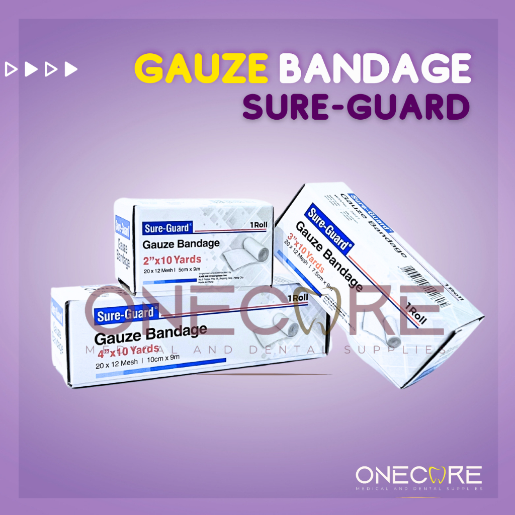Sure-Guard Gauze Bandage (2x10,3x10,4x10) - Sold Per Roll | Shopee ...