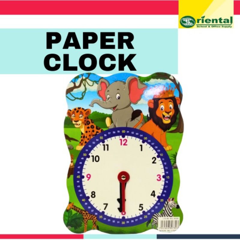 Educational paper clock for learning activity for kids | Shopee Philippines