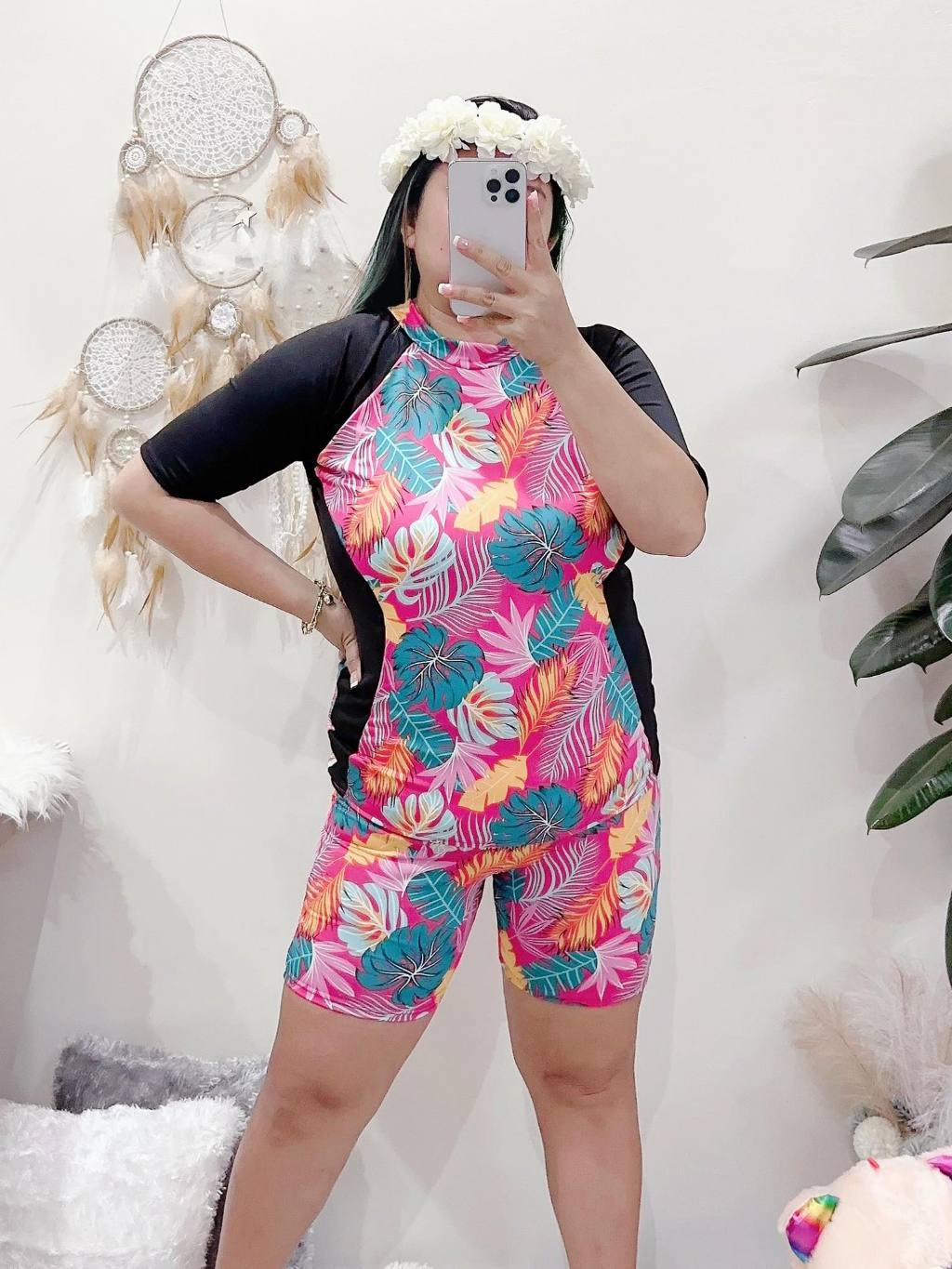 NF - SAVANNAH PLUS SIZE RASHGUARD SWIMSUIT TERNO COORDINATES rash guard ...