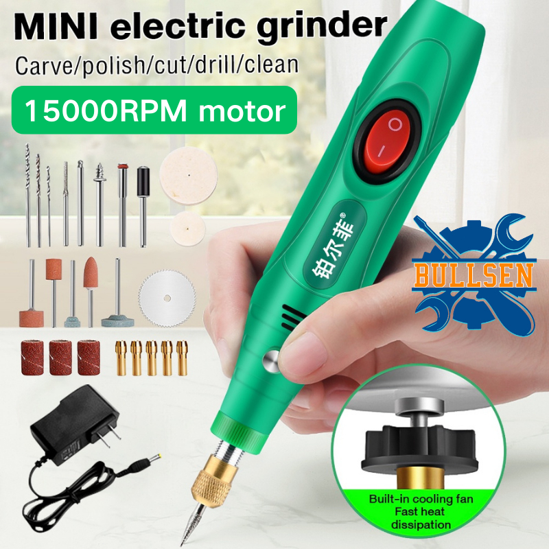 Mini Electric Drill Set 12V DC Grinder and Drill Set Power Tools Hand ...